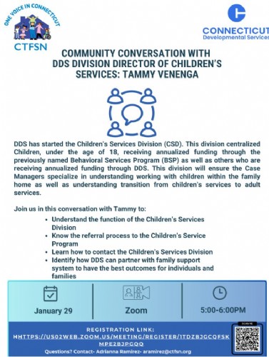 Community Conversation with DDS Director of Children's Services